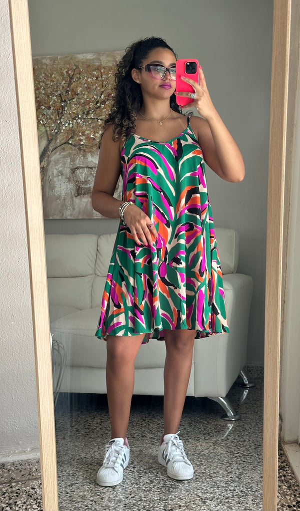 Printed Short Dress – Sophisticated